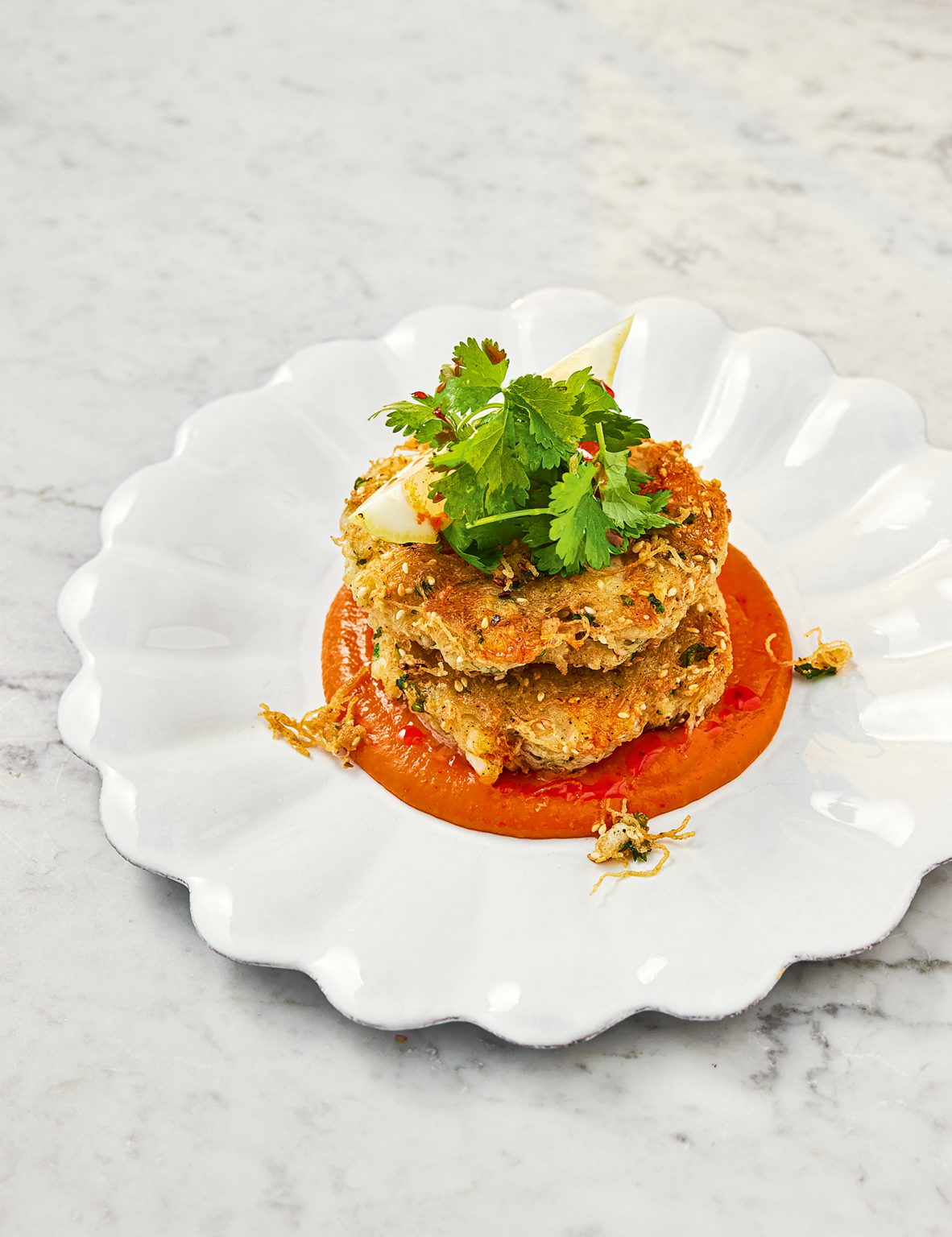 Fish pancakes, rice vermicelli